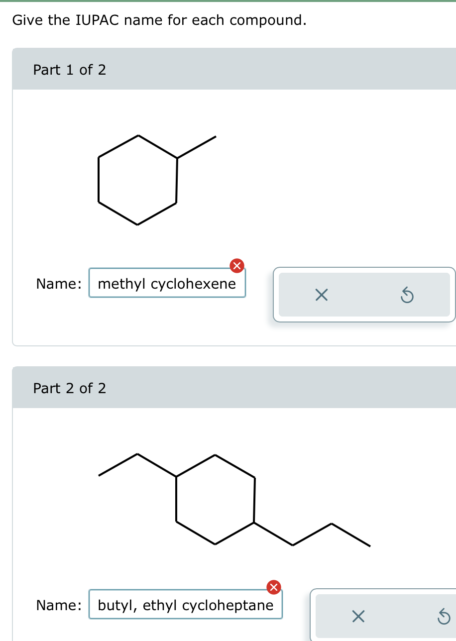 Solved Give the IUPAC name for each compound.Part 1 ﻿of | Chegg.com