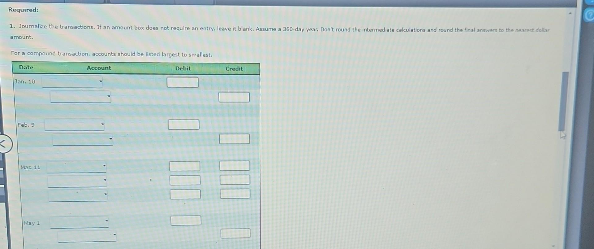 Solved The following items were selected from among the | Chegg.com