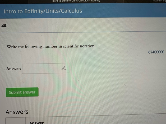 Solved Intro to Ealinity/Units/Calculus- Studium Intro to | Chegg.com