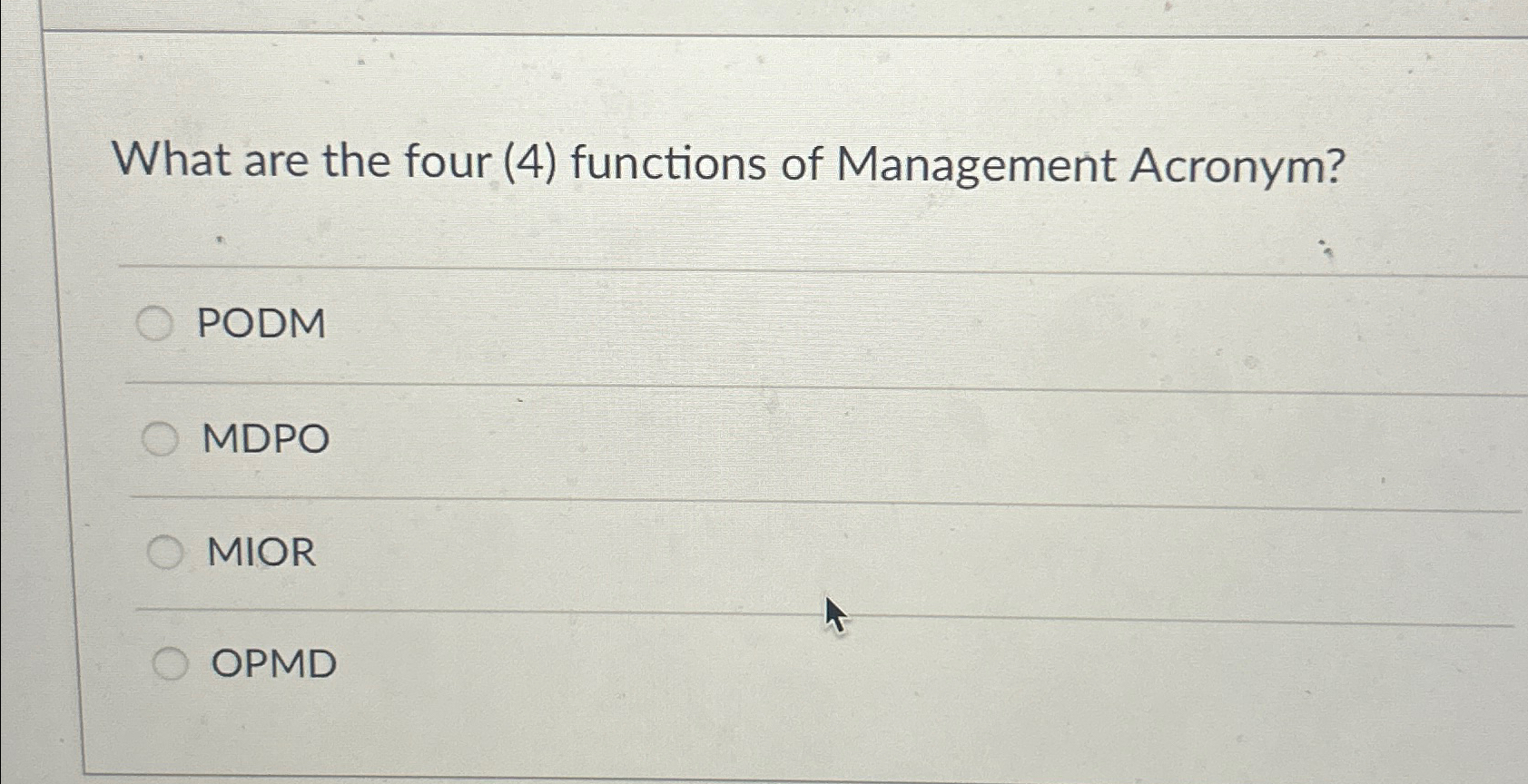 Solved What are the four (4) ﻿functions of Management | Chegg.com