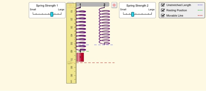 Solved Spring Strength 1 Small Large Spring Strength 2 Small | Chegg.com