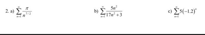 Solved Please Solve This Calculus 2 Series Question Part