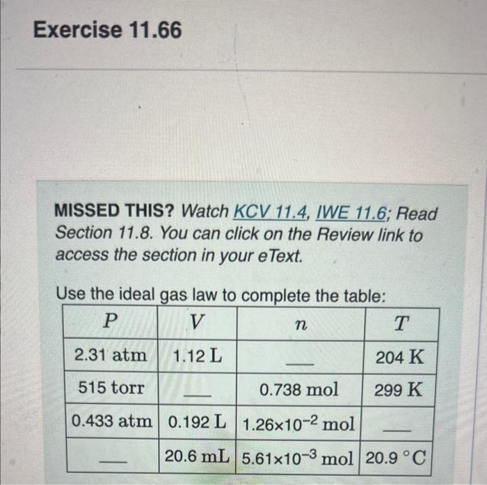 Solved MISSED THIS? Watch KCV 11.4, IWE 11.6; Read Section | Chegg.com