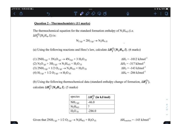Solved The thermochemical equation for the standard | Chegg.com