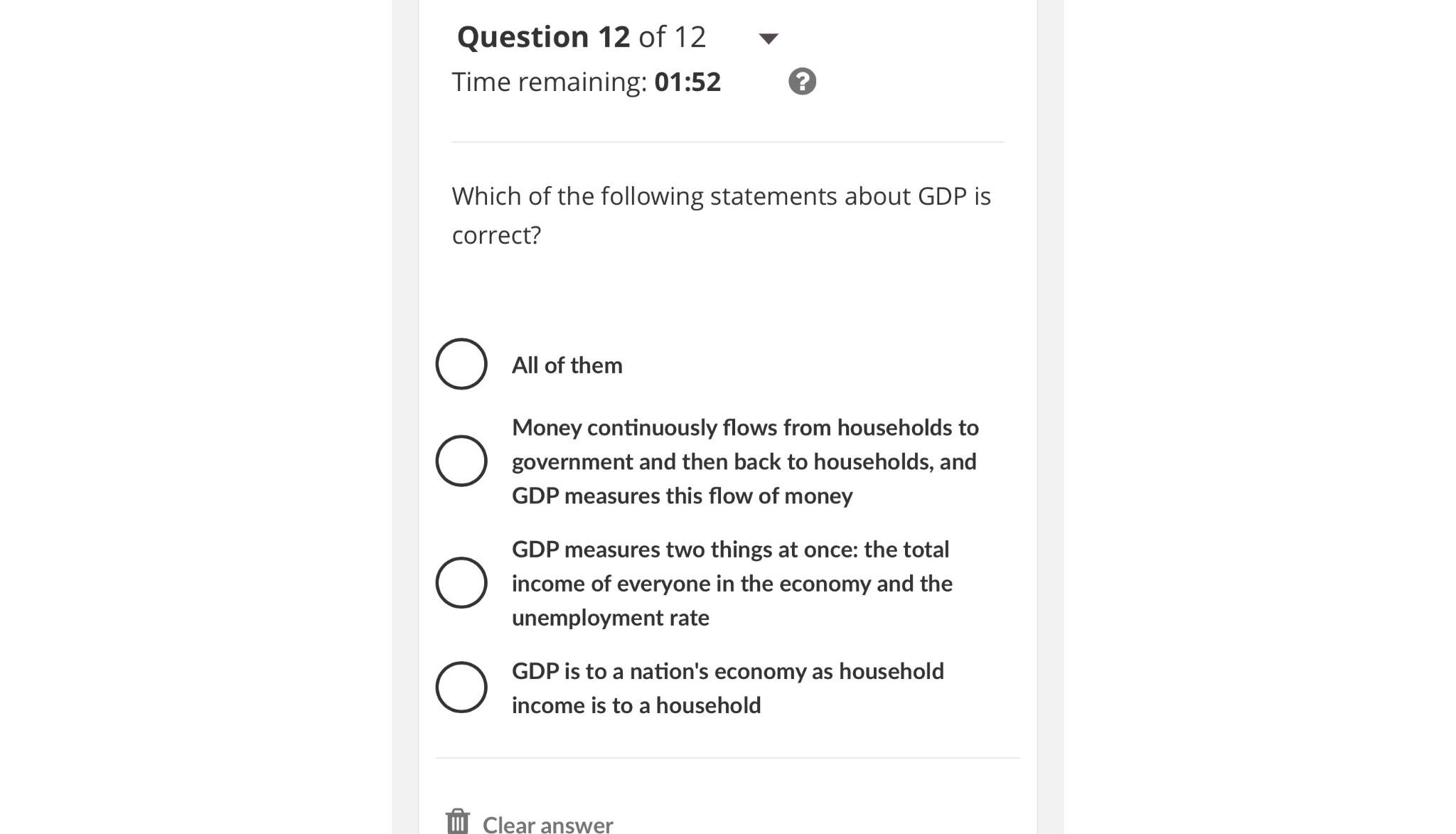 Solved Question 12 of 12Time remaining: 01:52?Which of the | Chegg.com Solved Question 12 of 12Time remaining: 01:52?Which of the | Chegg.com