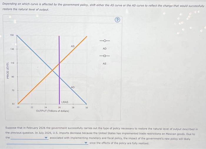 Solved Should the government use monetary and fiscal policy | Chegg.com