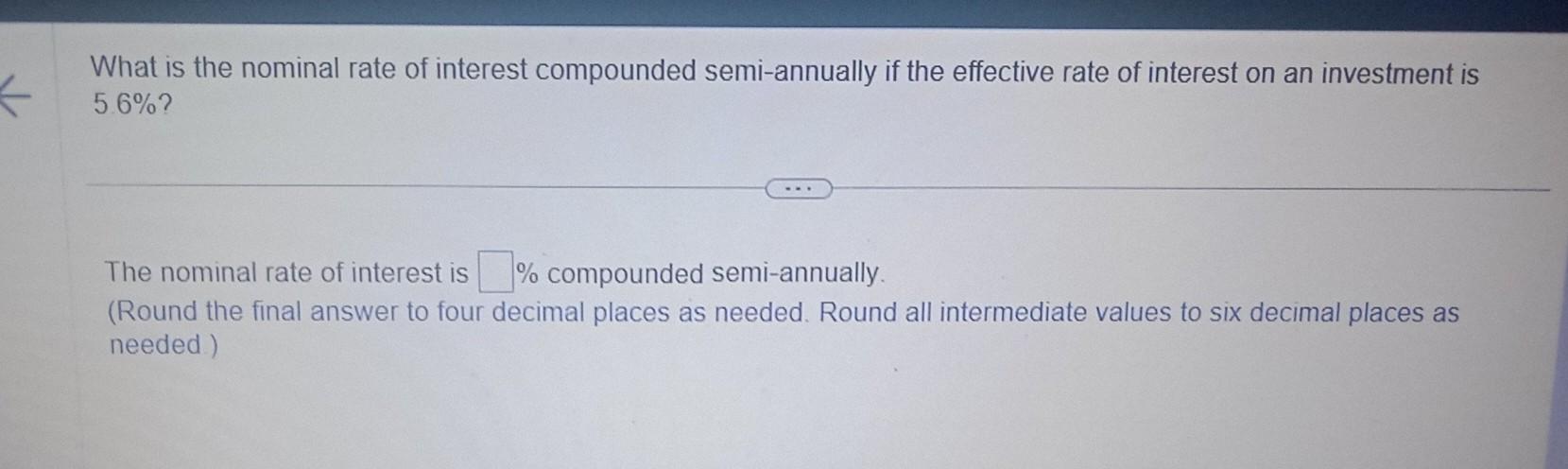 Solved What is the nominal rate of interest compounded | Chegg.com