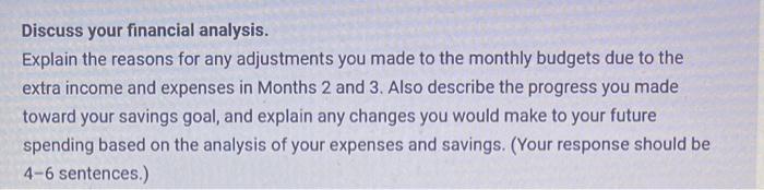 Solved Discuss your financial analysis. Explain the reasons | Chegg.com