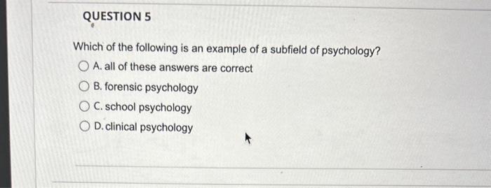 Solved Which of the following is an example of a subfield of | Chegg.com