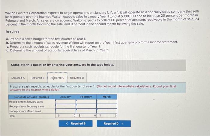 Solved Walton Pointers Corporation expects to begin | Chegg.com