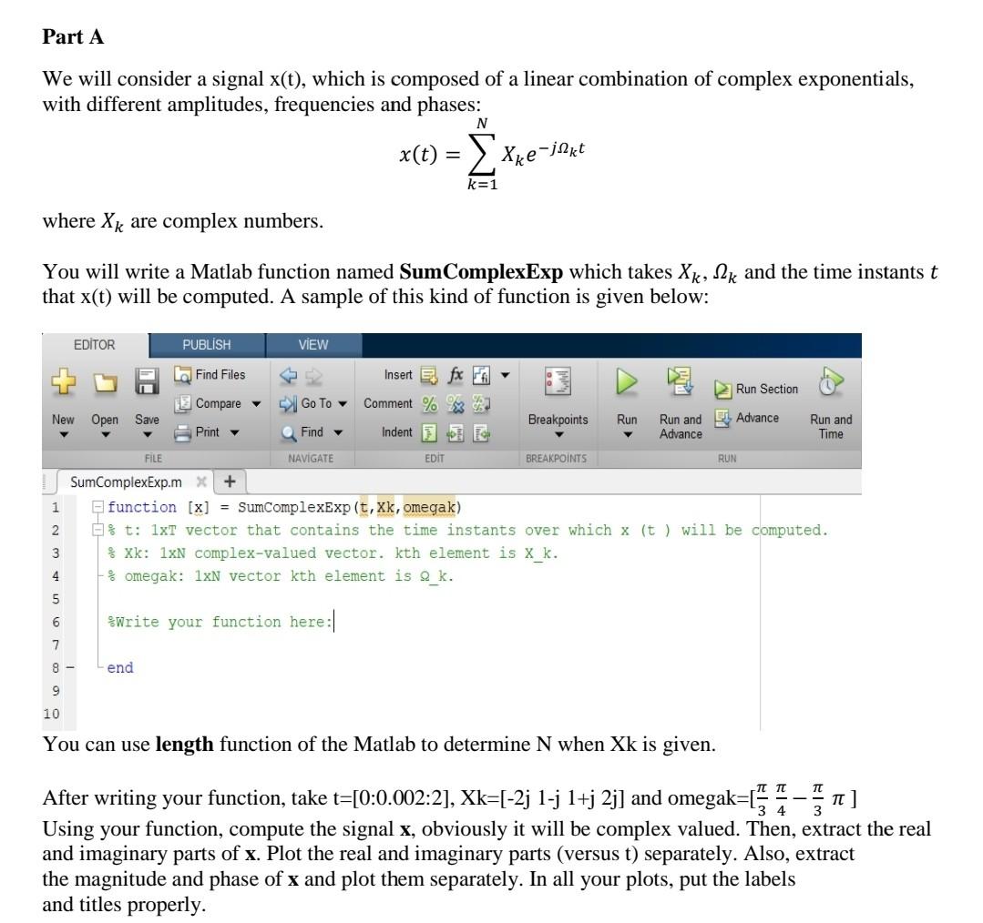 Solved Part A We will consider a signal x(t), which is | Chegg.com
