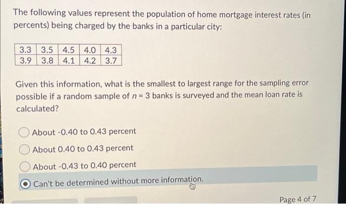 Solved The following values represent the population of home | Chegg.com