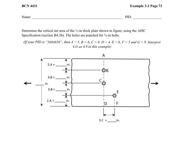 Solved Determine the critical net area of the 1/2-in thick | Chegg.com
