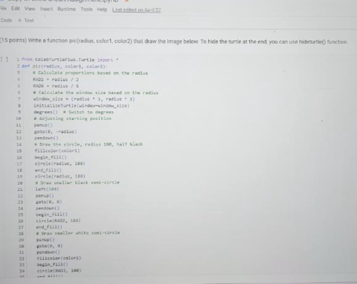 Solved Edit View incert Runtime Tools Help Lestedited en | Chegg.com