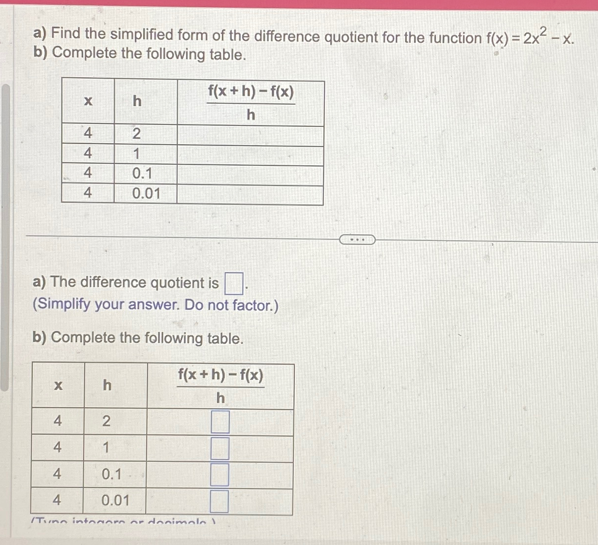 Solved a) ﻿Find the simplified form of the difference | Chegg.com