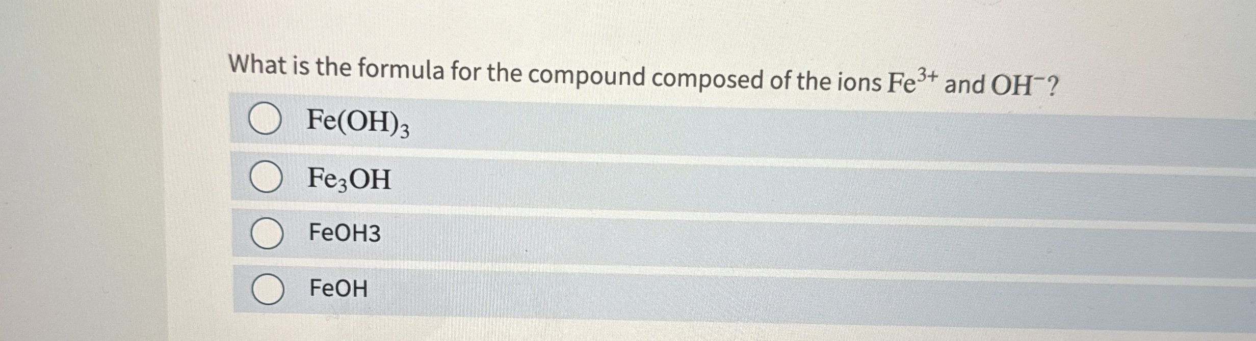 Solved What is the formula for the compound composed of the | Chegg.com