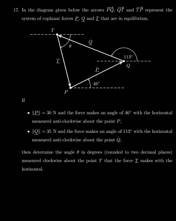 Solved In the diagram given below the arrows vec(PQ),vec(QT) | Chegg.com