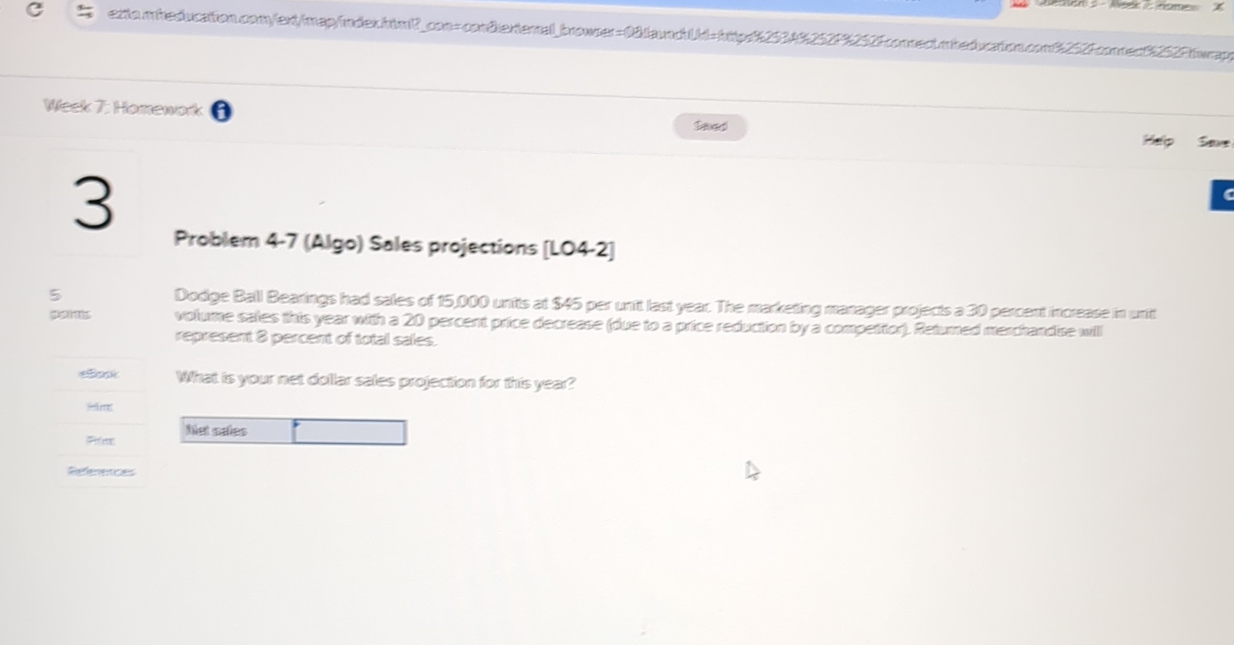 Solved CWesk 7:Homework QProblem 4-7 (Algo) ﻿Soles | Chegg.com