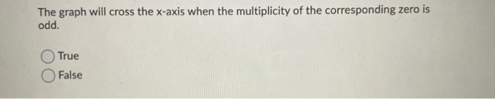 Solved The graph will touch (bounce) the x-axis when the | Chegg.com