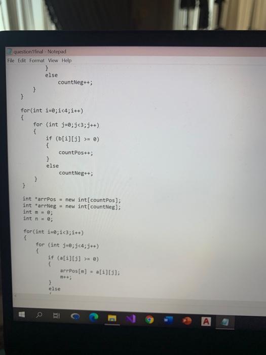 Solved In question final - Notepad File Edit Format View | Chegg.com