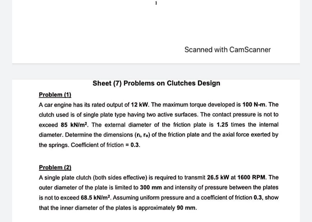 Solved Scanned with CamScanner Sheet (7) Problems on | Chegg.com