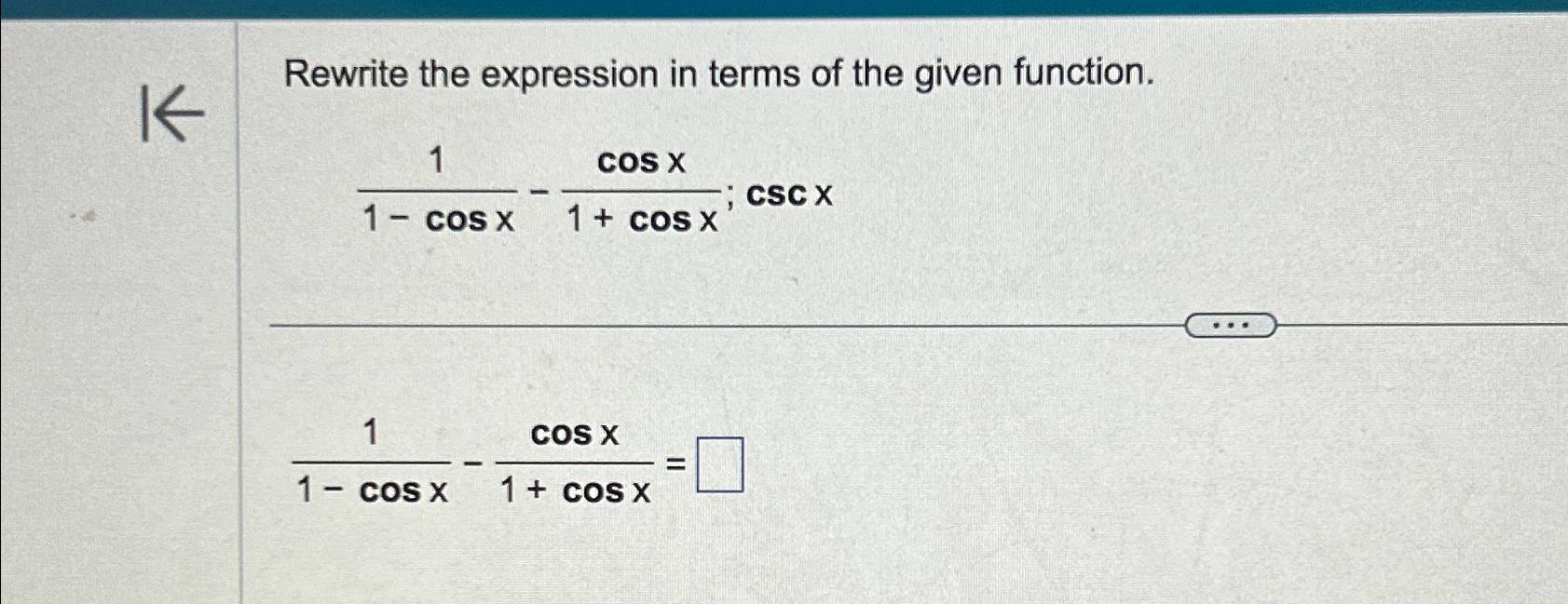 Solved Rewrite the expression in terms of the given | Chegg.com