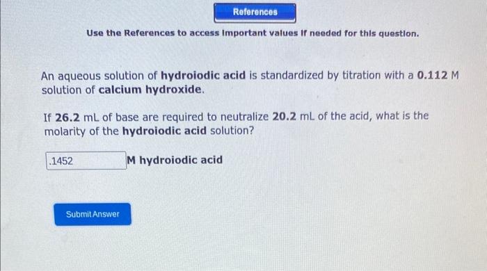 Solved Use the References to access Important values If | Chegg.com