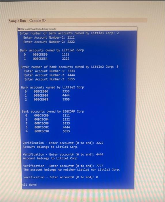 Solved Lab10 - Chapter 09 - Consolidate Bank Accounts Two | Chegg.com