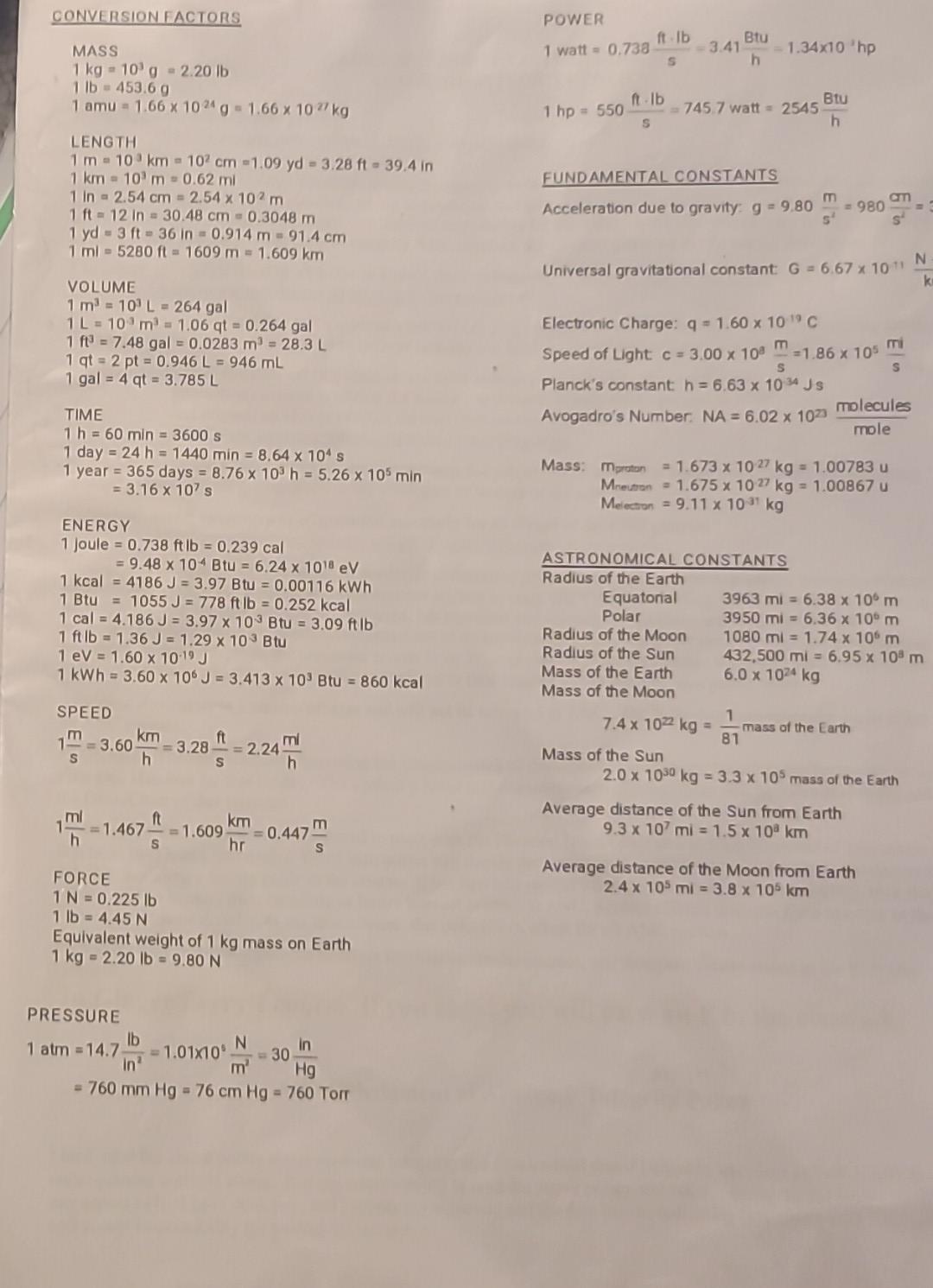 Solved H=mcΔT H=mL H=mLvCONVERSION FACTORS MASS 1 kg=103 | Chegg.com