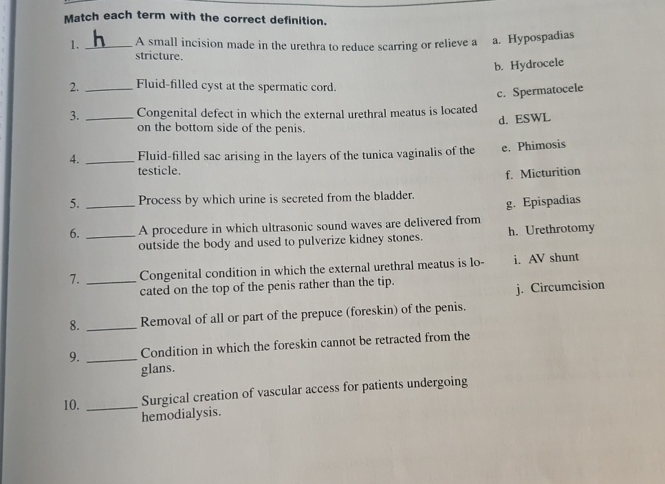 Solved Match each term with the correct definition.q, ﻿A | Chegg.com
