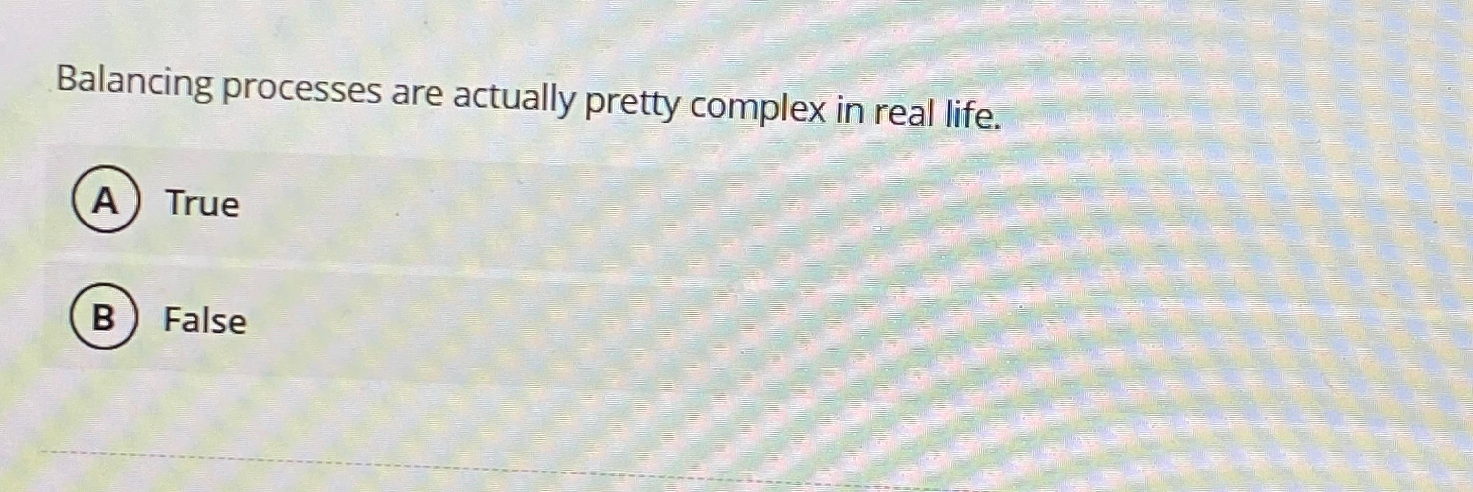Solved Balancing processes are actually pretty complex in | Chegg.com