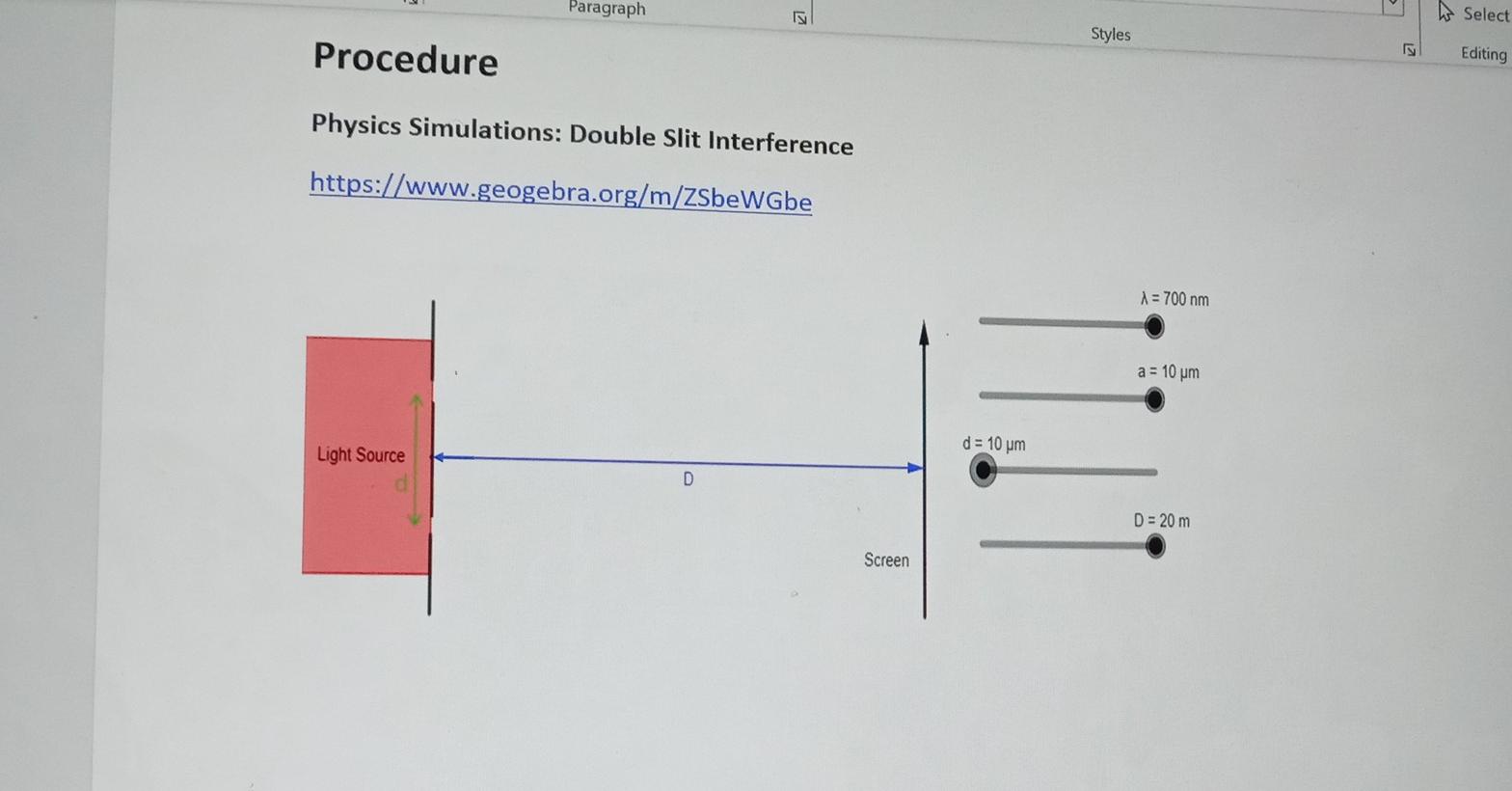 Solved Experiment 12: Double-Slit Interference Pattern | Chegg.com