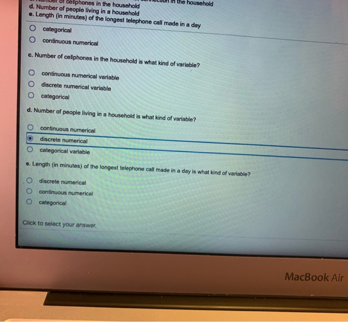 Solved For each of the following variables, determine | Chegg.com