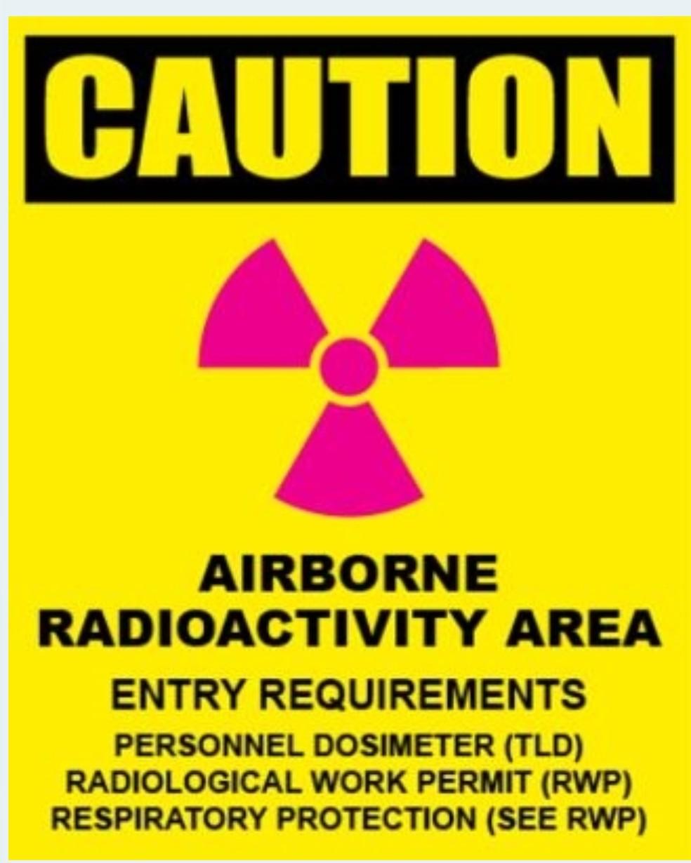 Solved The Airborne Radioactivity Area Signage Indicates