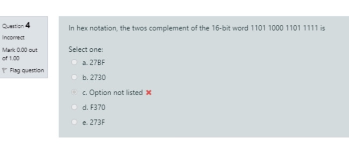 Solved In hex notation, the twos complement of the 16-bit | Chegg.com