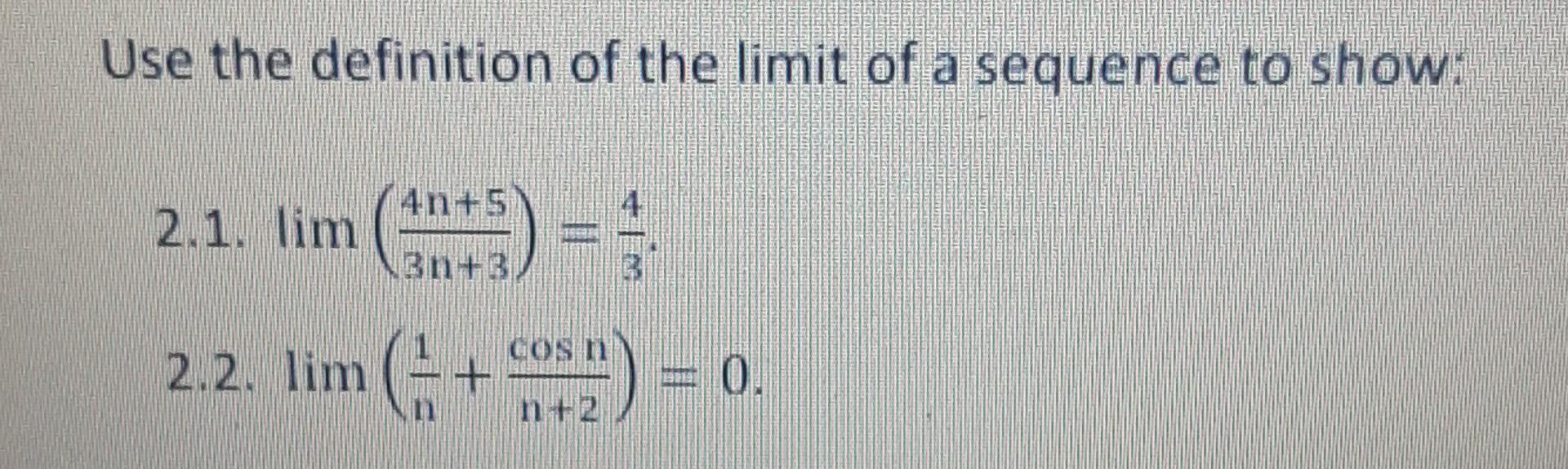 Limit Of A Sequence Definition | Limits Of Sequences – PUQRD