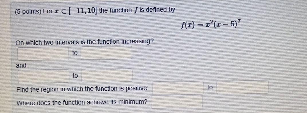 Solved (5 ﻿points) ﻿For xin[-11,10] ﻿the function f ﻿is | Chegg.com