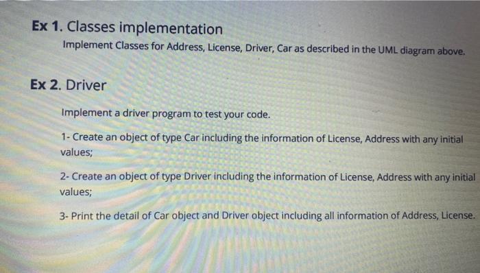 Solved The following diagram illustrates the classes you | Chegg.com