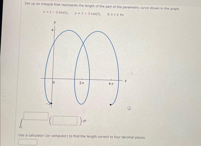Solved Set up an integral that represents the length of the | Chegg.com