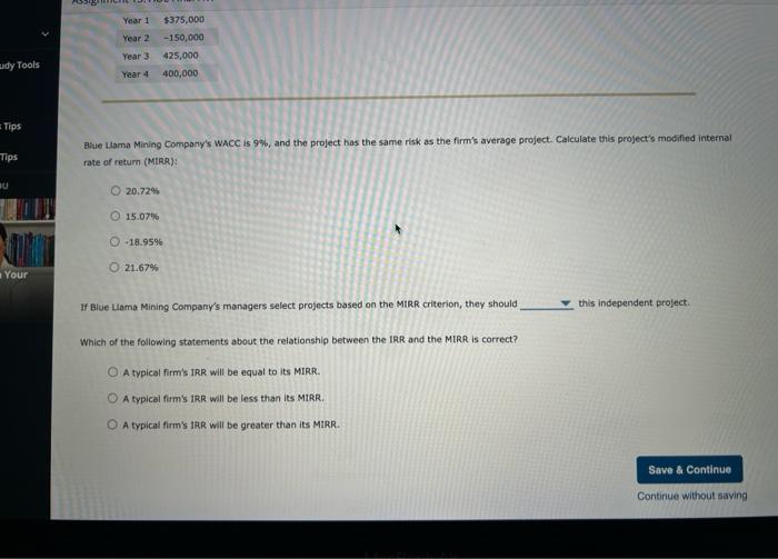 Solved 12. Modified internal rate of return (MIRR) The IAR | Chegg.com