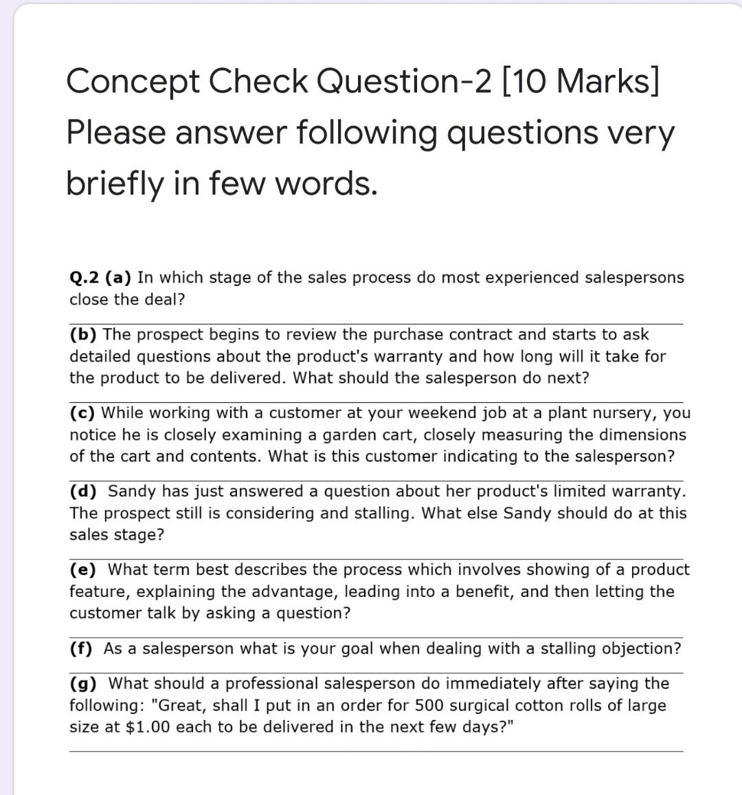 Solved Concept Check Question-2 [10 Marks] Please answer | Chegg.com