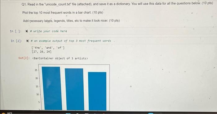 Solved Q1. Read in the "unicode_count.txt" file (attached). | Chegg.com