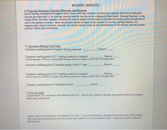 Solved Write-Up Sheet for Multi-step Synthesis Experiment 1) | Chegg.com