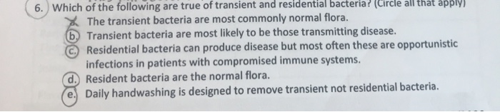 Solved 6. Which of the following are true of transient and | Chegg.com