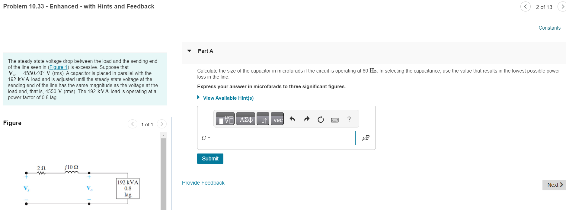 Solved The steady-state voltage drop between the load and | Chegg.com