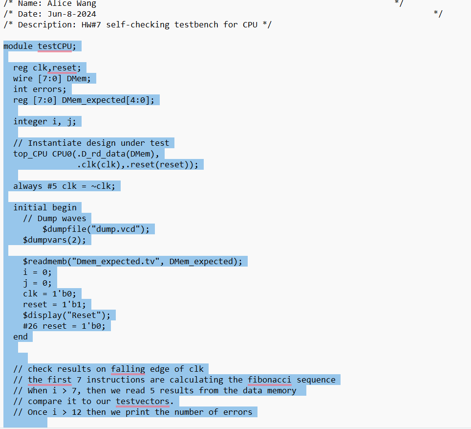 Solved hw 7 ﻿elearning fileAlu.svmodule | Chegg.com