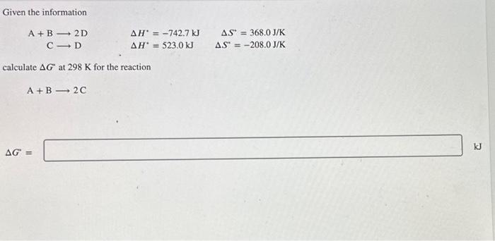 Solved The decomposition of a generic diatomic element in | Chegg.com