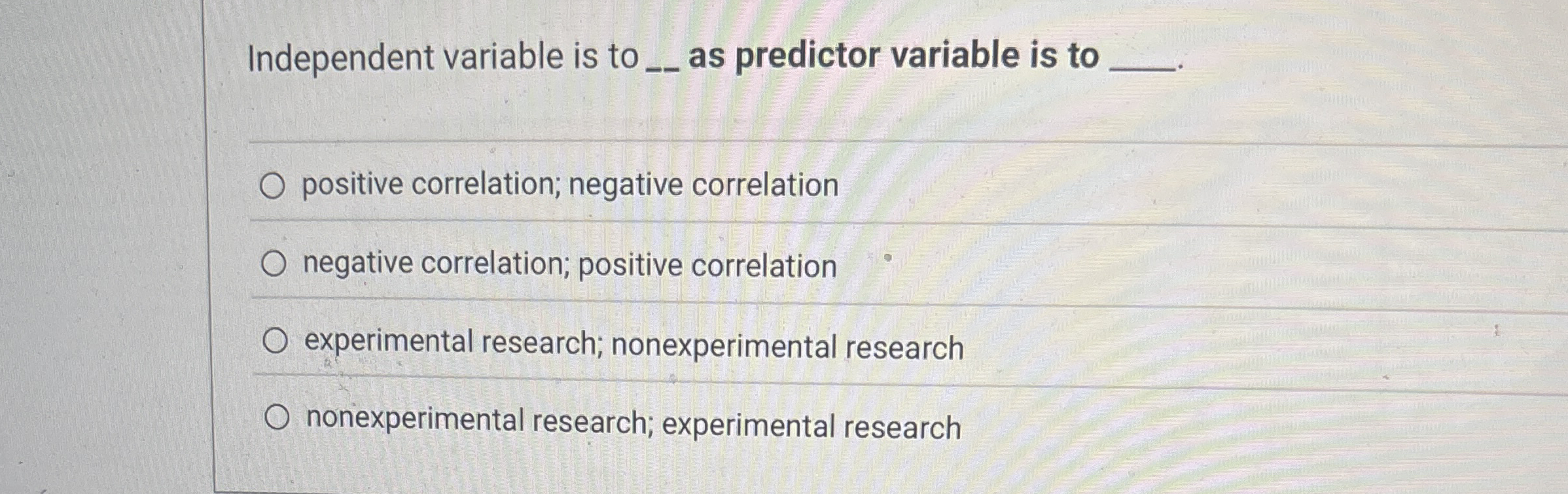 Solved Independent variable is to q, ﻿as predictor variable | Chegg.com