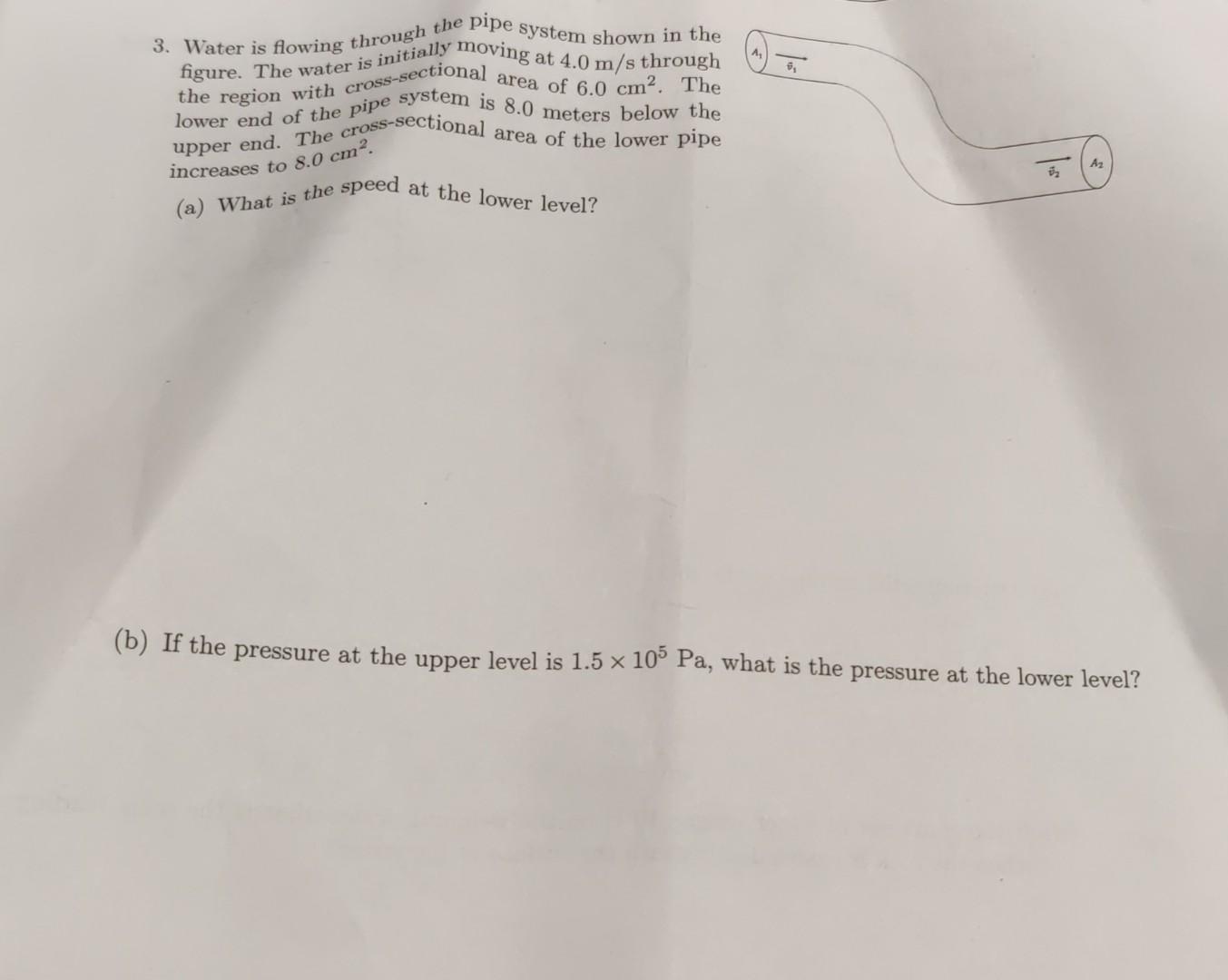 3. Water is flowing through the pipe system shown in | Chegg.com