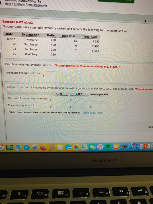 Solved counting, 7e Help System Announcements Exercise 6-07 | Chegg.com